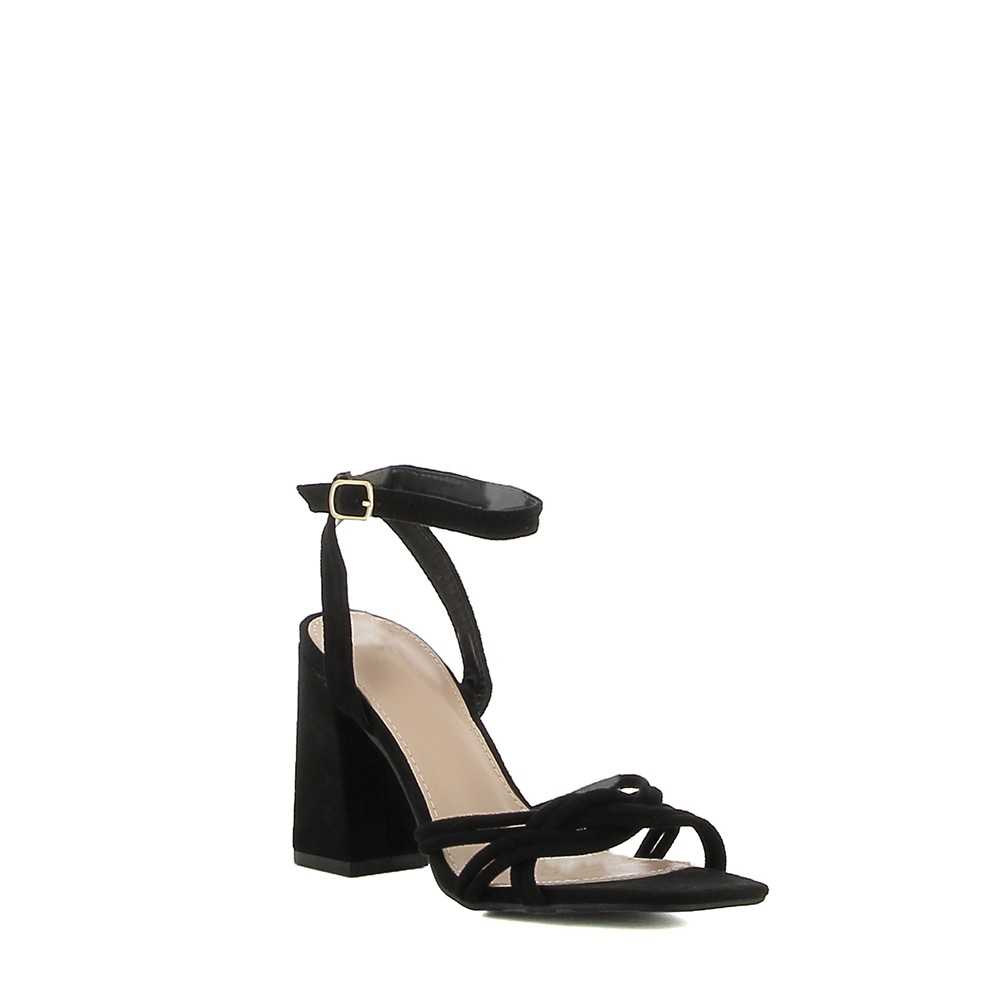 Sandale suédée à talon